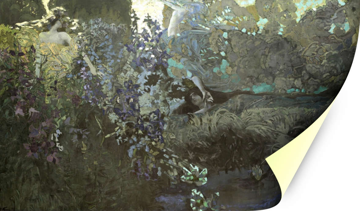 "Утро", Врубель М. А, картина для интерьера (репродукция) (90х53 см / без подрамника)