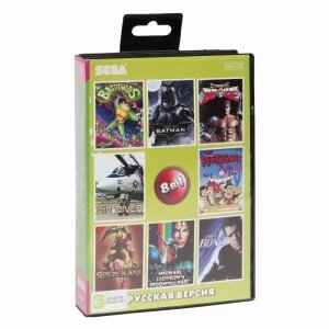 16 bit картридж 8 в 1 SEGA / картридж для Сеги 16 бит