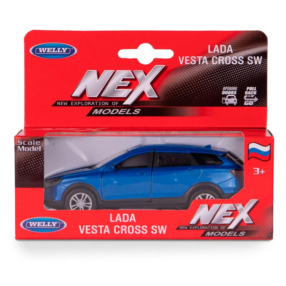 Машинка Welly 1:38 LADA Vesta SW Cross 43763W Синий