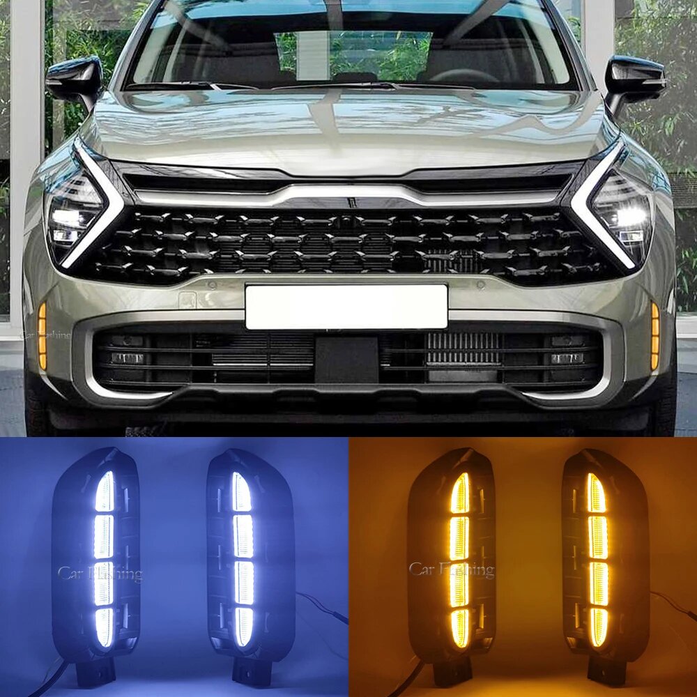 Противотуманная фара Kia Sportage 2023, DRL, White and Yellow