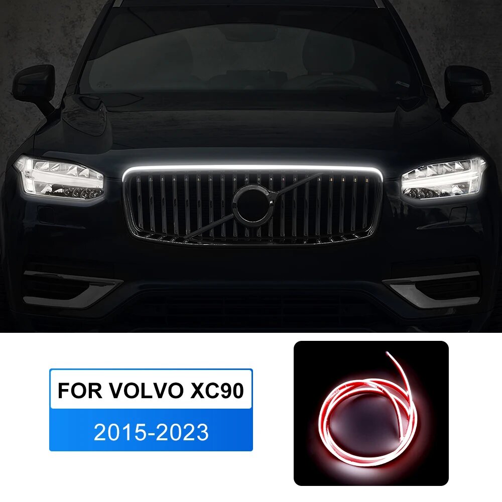 Светодиодные ленты для автомобиля под капотом Volvo XC90 2015-2023, дневные ходовые огни, резаные , водонепроницаемые IP66.