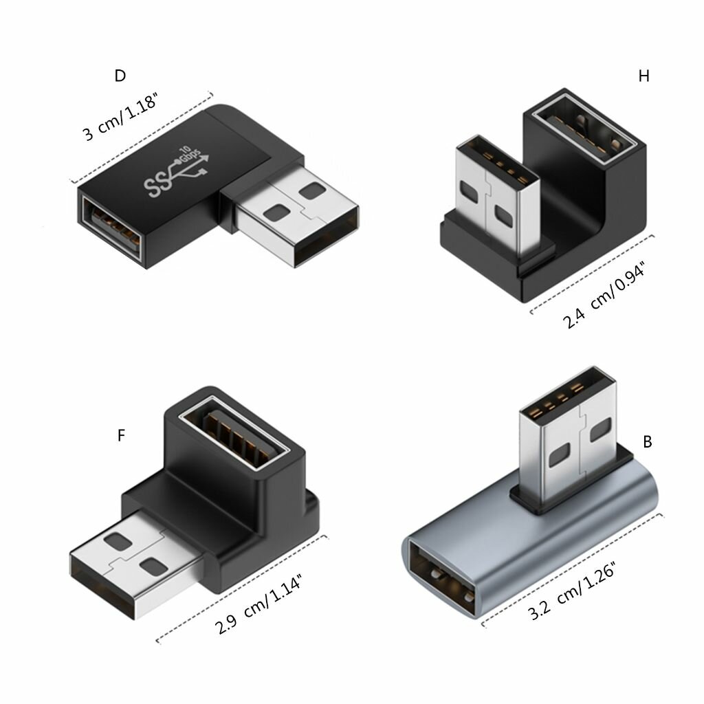 USB 3.0 между мужчинами и женщинами 90-градусный прямоугольный адаптер-удлинитель USB-разъем вверх-вниз 10 Гбит/с для портативных ПК
