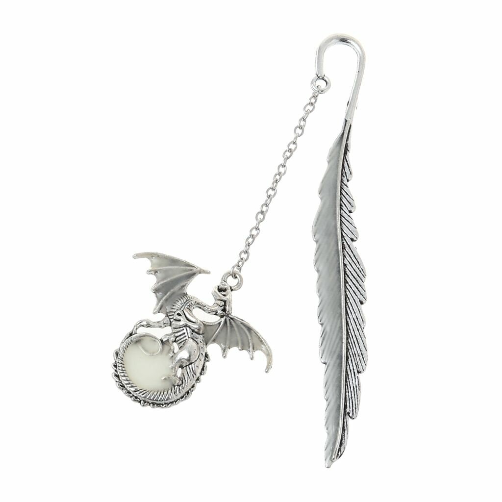 Светящийся в темноте светящийся книжный маркер для этикетки Creative Feather Dragon