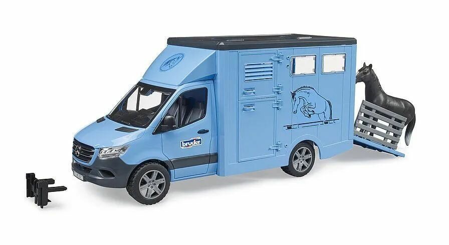 Bruder 02674 Kiddymoon MB Sprinter для перевозки лошадей с фигуркой коня
