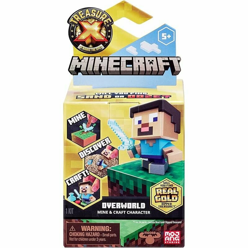 Moose Treasure X Minecraft / Съемная Мини-строительная Игрушка, Детский Набор Строительных Блоков