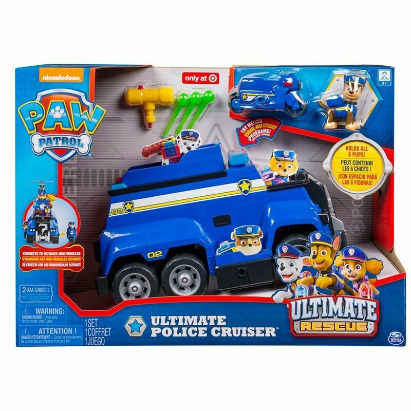 Spin Master Nickelodeon Paw Patrol Ultimate Rescue Police Cruiser / Детская игрушечная модель грузовика, подходящая для детей от 3 лет и старше, Рождественский подарок-сюрприз на день рождения
