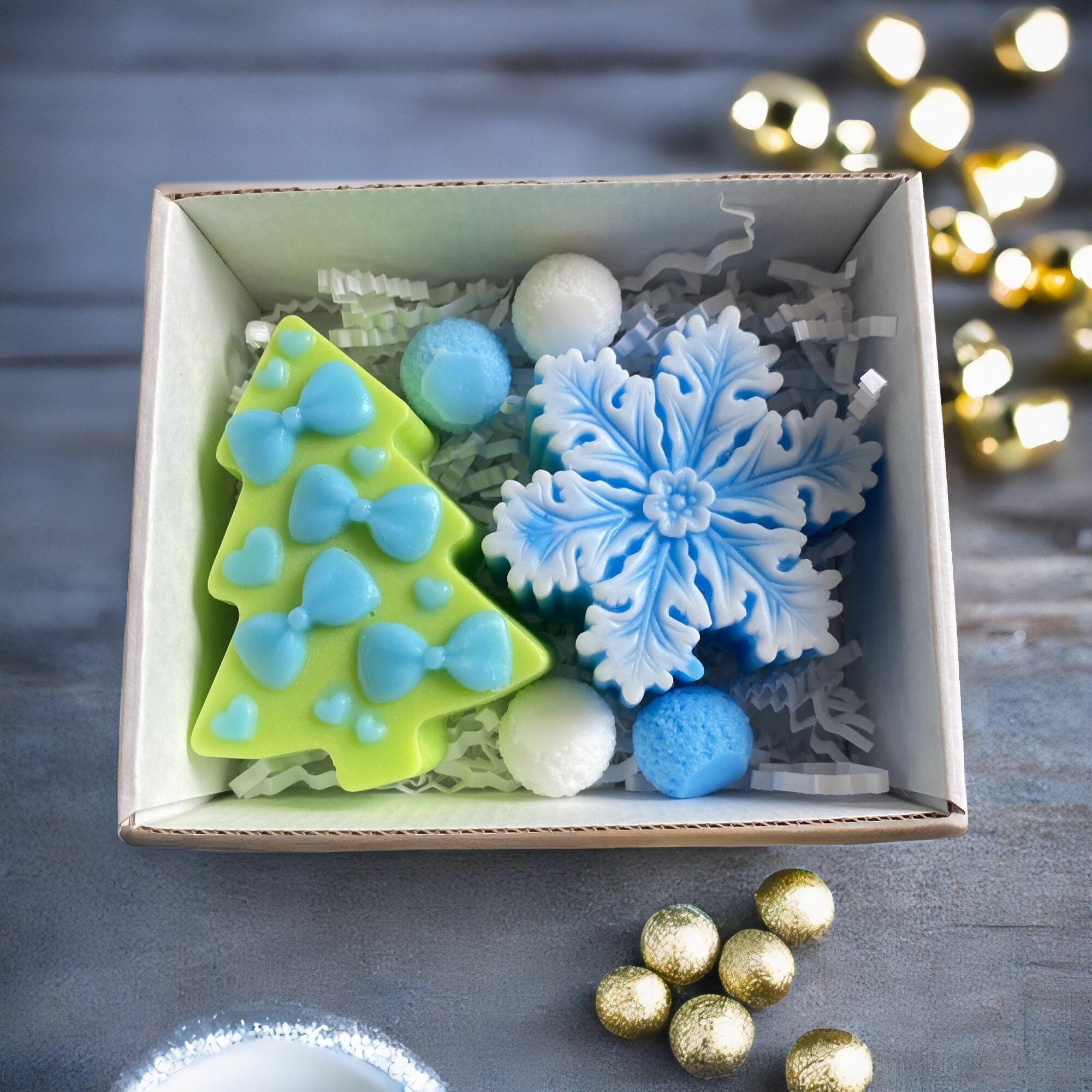 Набор мыла С Новым годом голубой / год змеи 2025