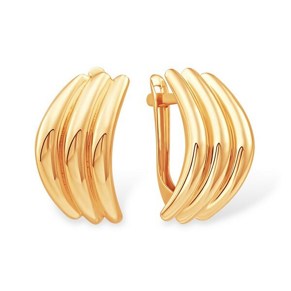 Серьги, красное золото, 585 проба