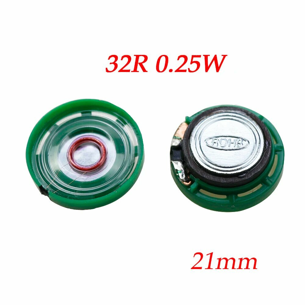 Динамик JCD 21mm, 32R 0.25W