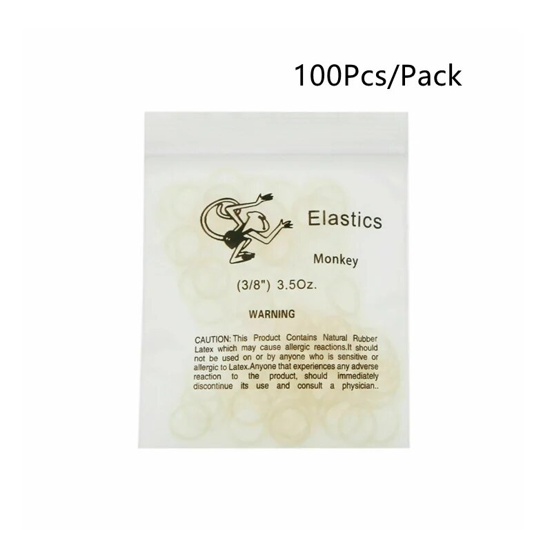 Ортодонтические резинки CNSEATO 100 шт, 5 размеров 3.5OZ Monkey