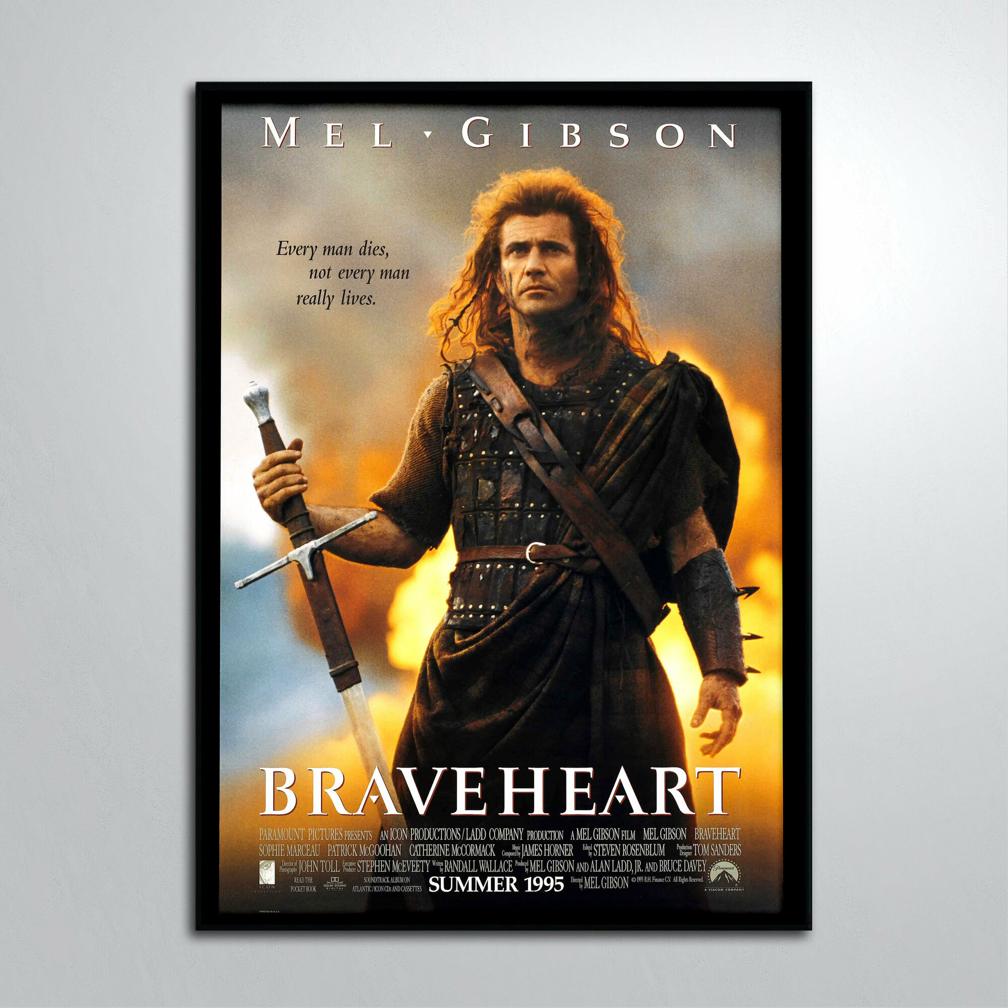 Постер без рамы/ Храброе сердце Мел Гибсон
