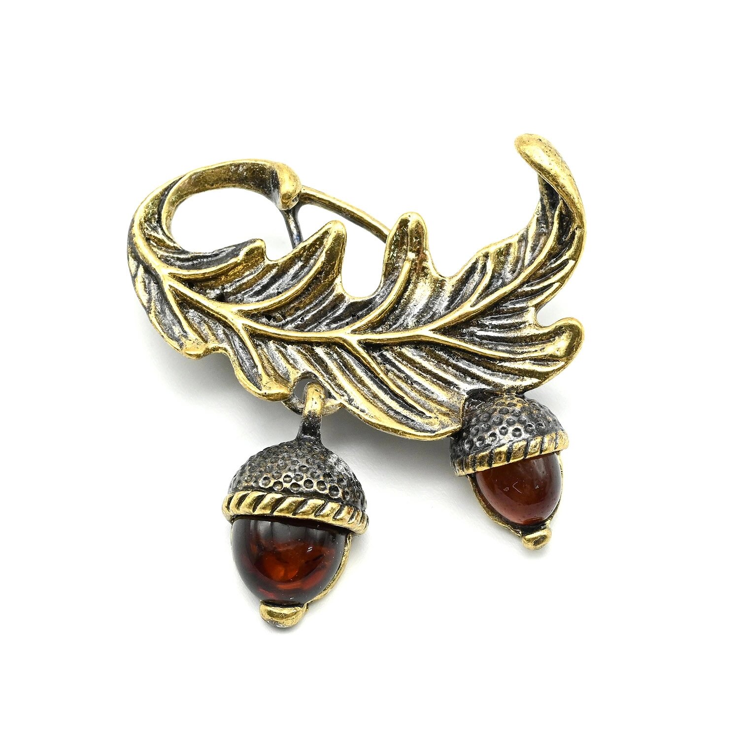 Брошь, янтарь