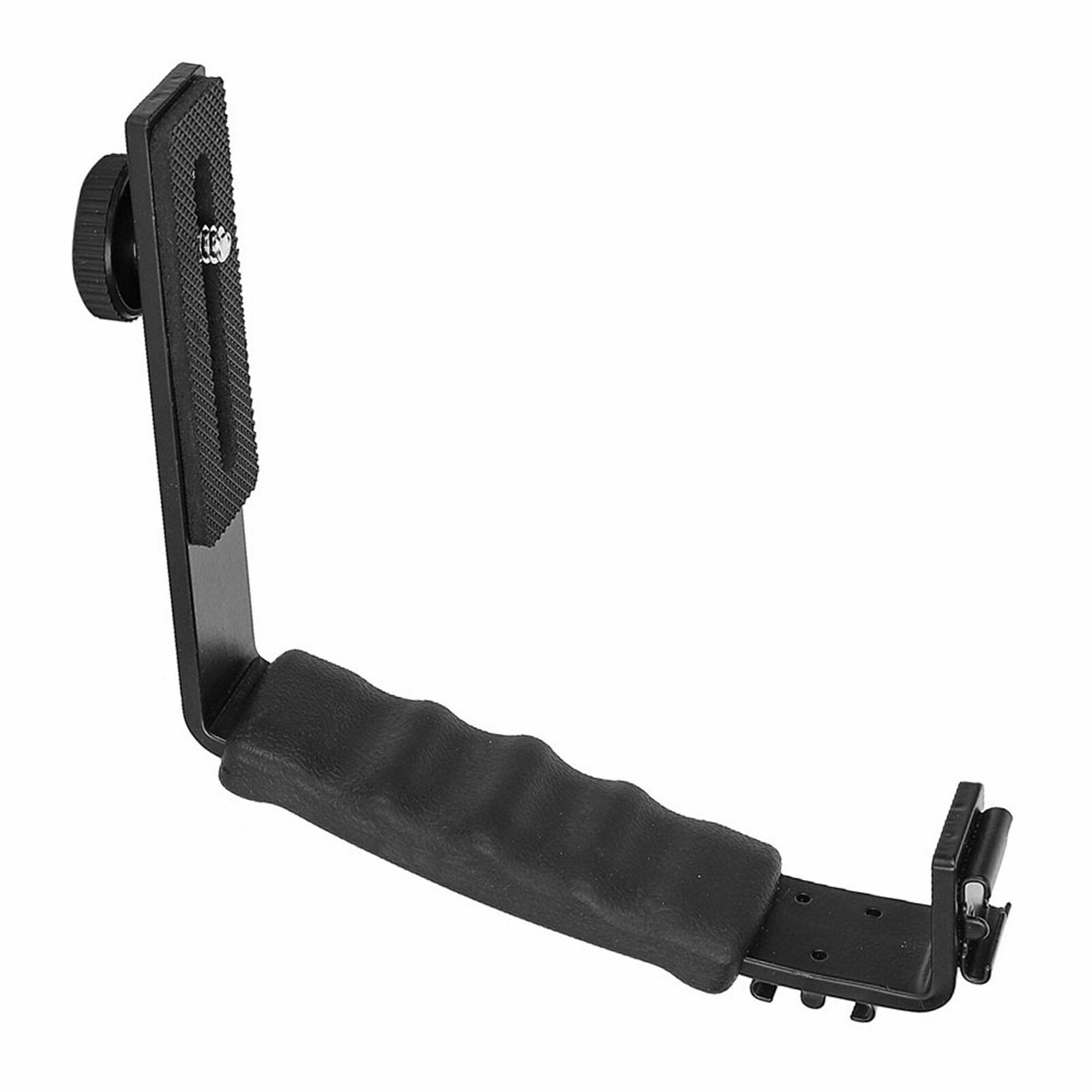 Камера Флеш: L-Бракет с Двойным Горячим Штативом для Универсального Крепления - Алюминиевый Сплав 133 г для Вертикальной и Горизонтальной Съемки - Монтаж Микрофона и LED Света для Фотографии и Видео