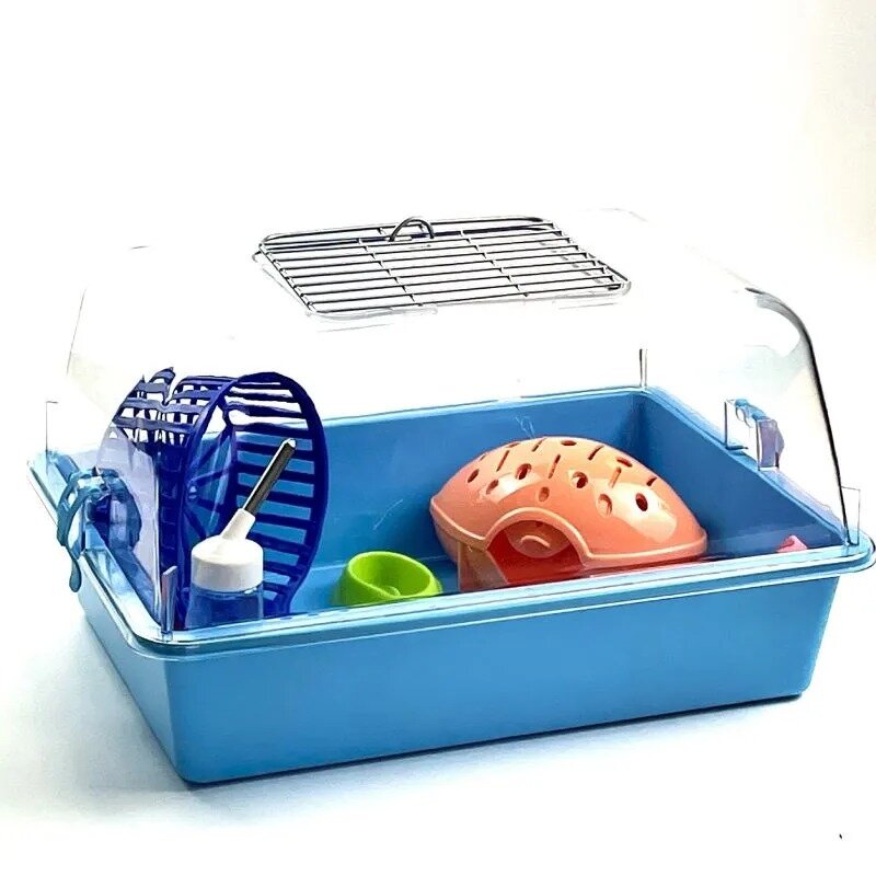 Зооэкспресс Террариум большой с металлической дверкой прозрачный, с комплектацией, 5 частей, 42х30,5х22,5 см