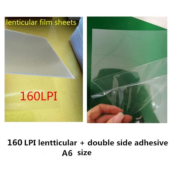 Лентикулярная пленка Colormaker 160LPI 0.25мм (10 шт) A6 160LPI adhesive