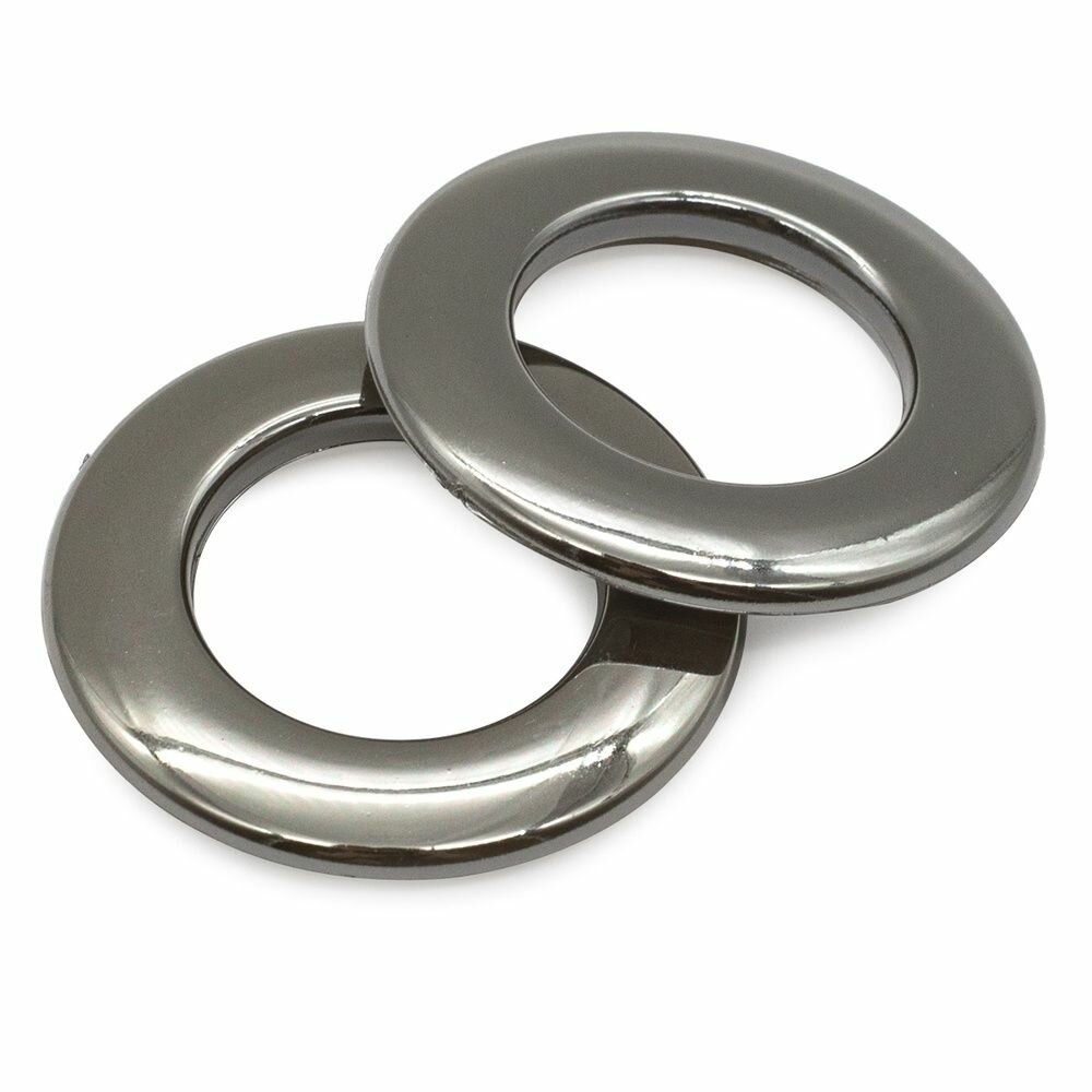 Люверсы для штор SmolTex круглый диаметр 25 мм с классическим замком, 07 черный никель, 10 шт