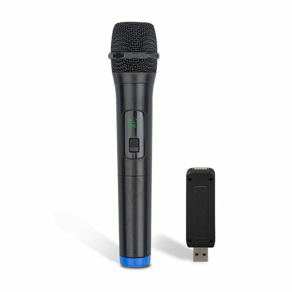 Беспроводной USB-микрофон, перезаряжаемый 2,4G приемник, ручной микрофон с адаптером USB-Type C для пения и речи