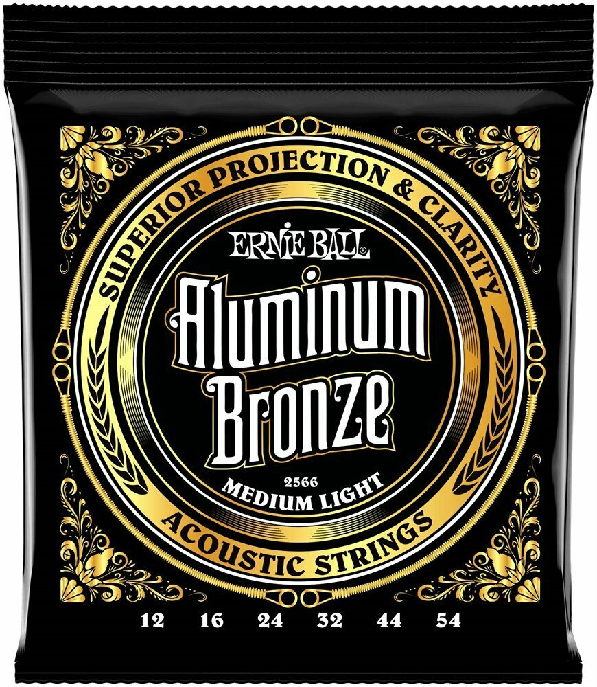 Ernie Ball 2566 Aluminum Bronze Medium Light 12-54 - Струны для акустической гитары