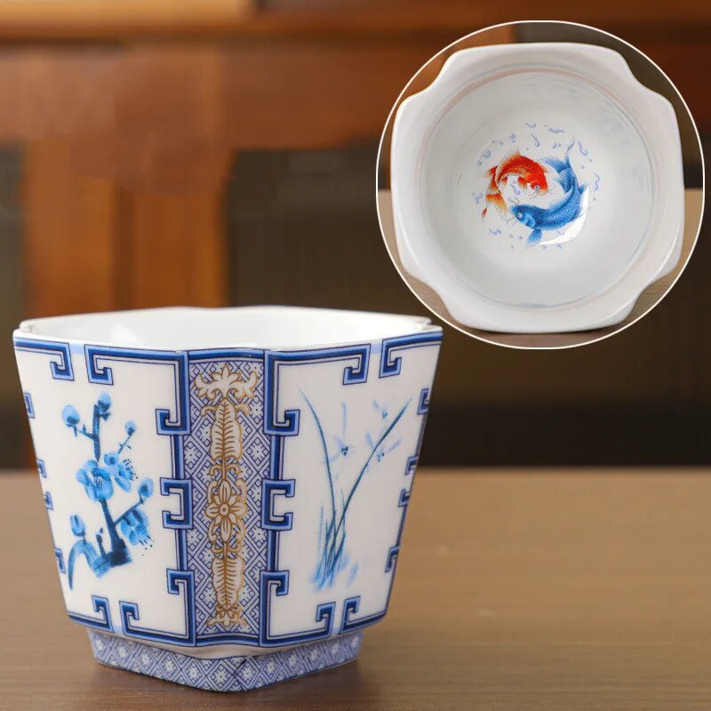 Керамическая чашка для чая RI ONIY TEASET 100 мл, 6x7cm 100ml, Синий