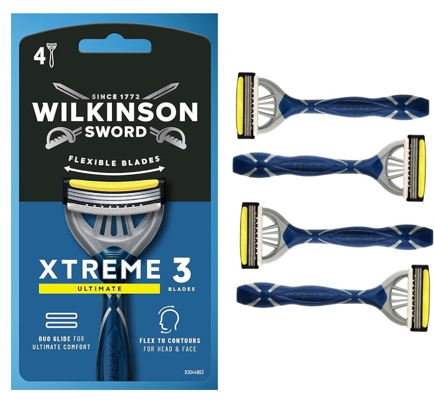 Бритвенные станки одноразовые Wilkinson Sword XTREME3 Ultimate Plus( Comfort), (4 станка)