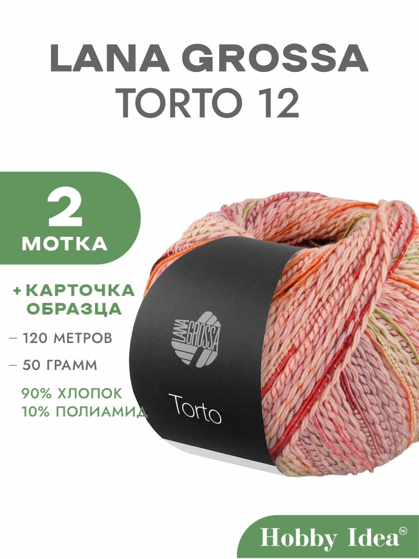 Пряжа летняя Lana Grossa Torto 12 2 мотка (Нитки для вязания Лана Гросса Торто)