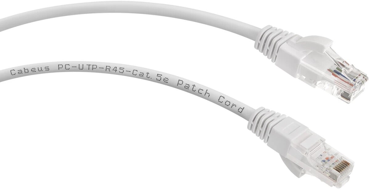 Патч-корд Cabeus 0.15м (PC-UTP-RJ45-Cat.5e-0.15m-WH)