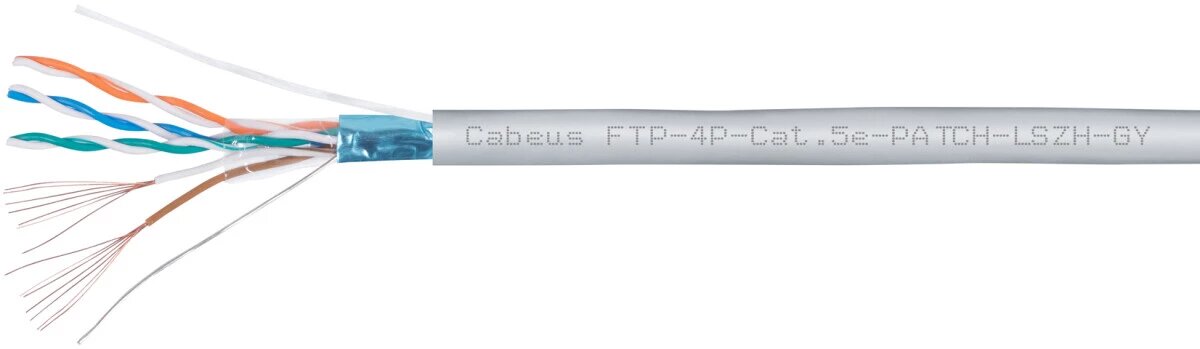Бухта Cabeus 305м (FTP-4P-Cat.5e-PATCH-LSZH-GY)