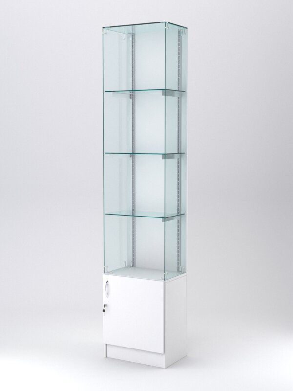 Витрина "астерия" №126 (без дверки, задняя стенка - ДСП), Белый