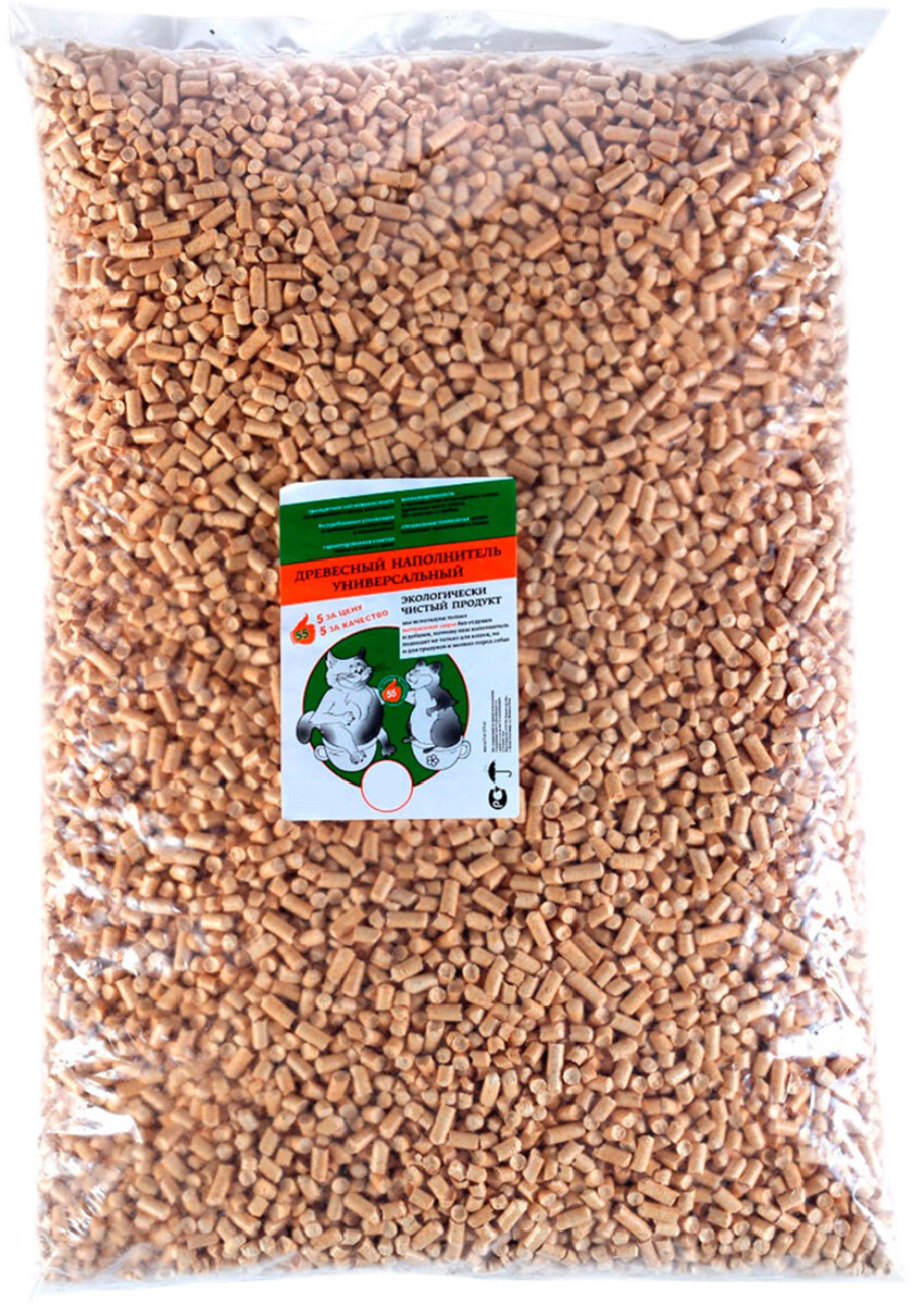 Древесный наполнитель для кошачьего туалета гранулированный (2,5 кг)