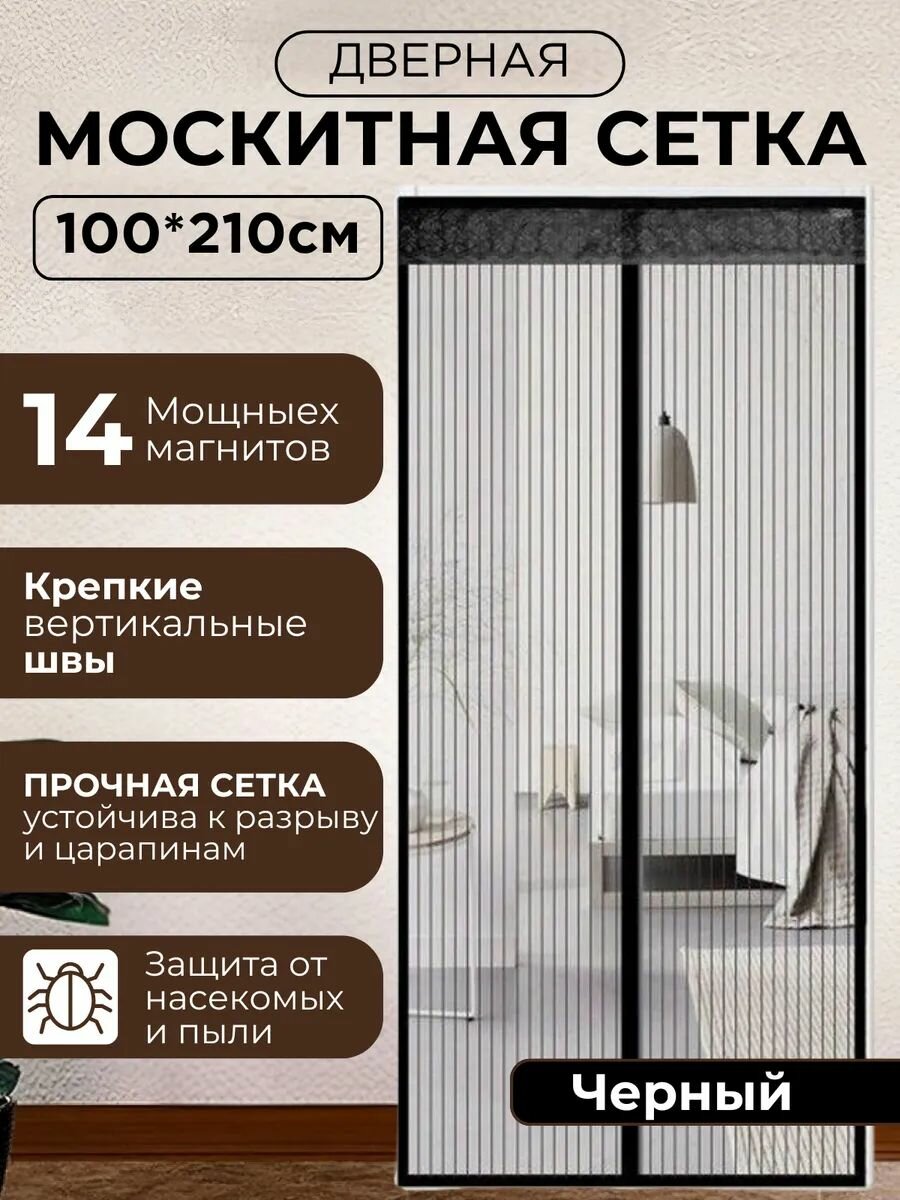 Москитная сетка для двери на магнитах
