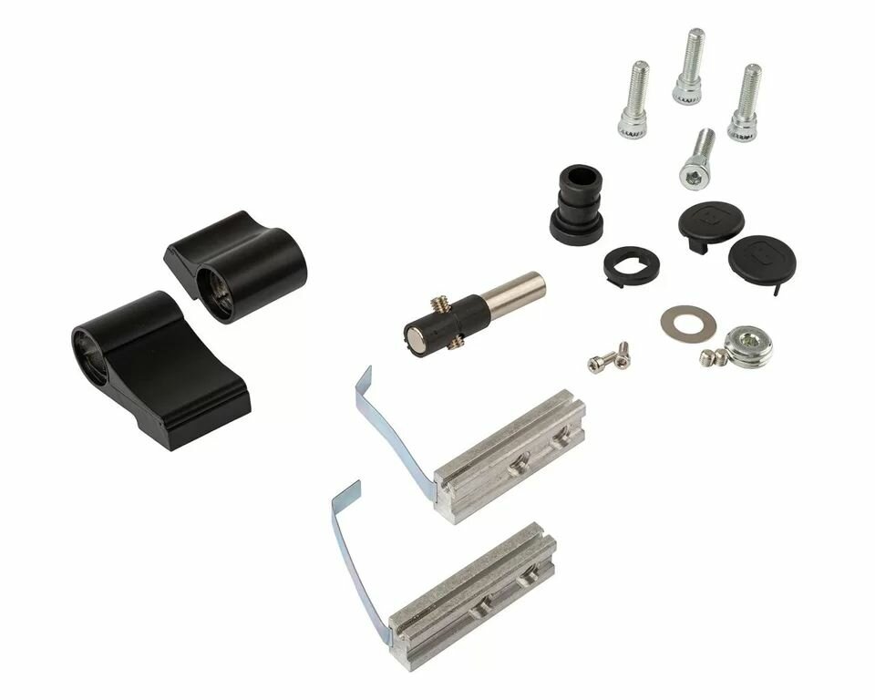 Петля дверная втулочная ELEMENTIS, 2-х секционная, м/о 63, крепление на холодный профиль, черная матовая RAL 9005S