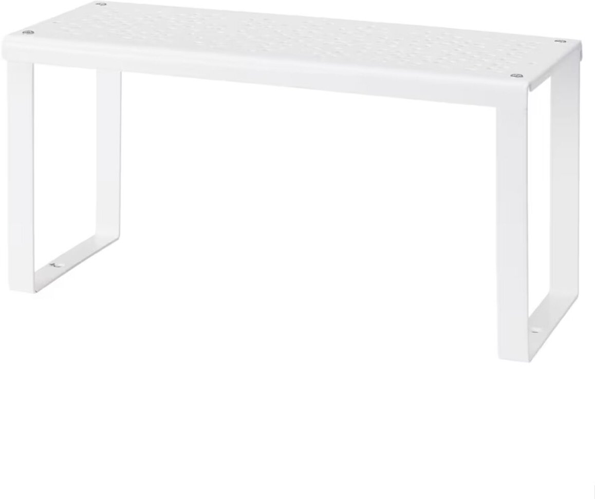 Полка для кухни IKEA "VARIERA", металлическая, белая, настольная, 32x13x16 см