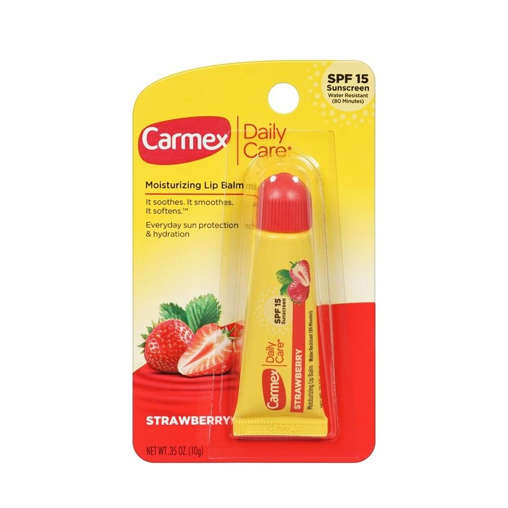 Бальзам для губ Carmex Daily Care Strawberry SPF 15, 10 мл