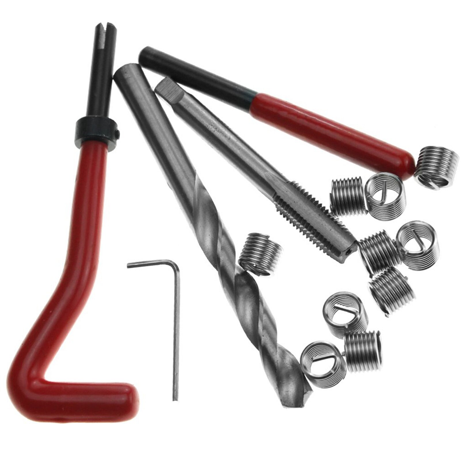 20шт Комплект Вставок Для Ремонта Метрической Резьбы M5 M6 M8 M10 M14 Helicoil Car Pro Coil Tool * 1.25