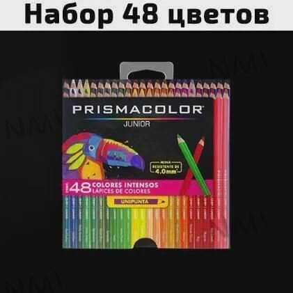 Набор цветных карандашей Prismacolor Junior 48 цветов, дерево, круглые=v=