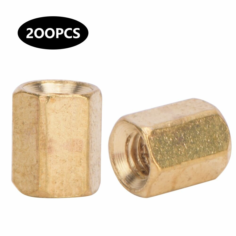 Латунные соединительные гайки M3x6 (200 штук)