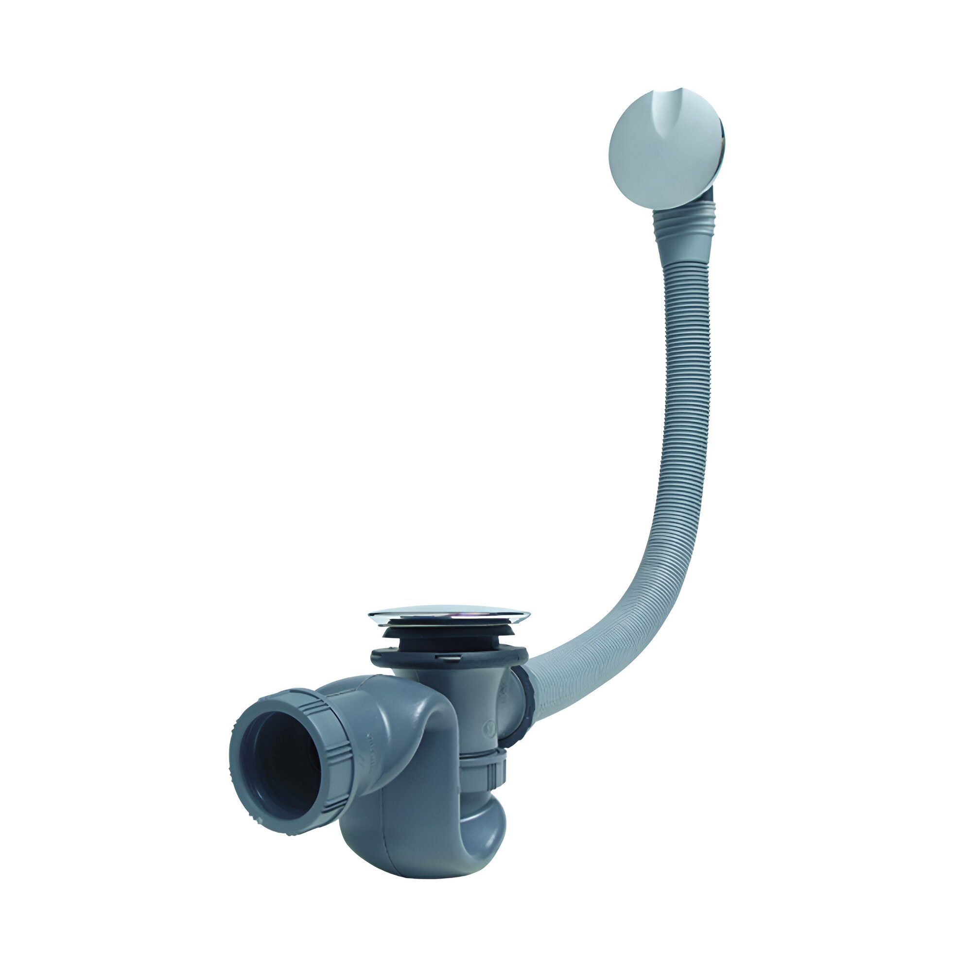 Сифон для ванн Wirquin SB600, полуавтомат, с переливом, латунный, 600 мм