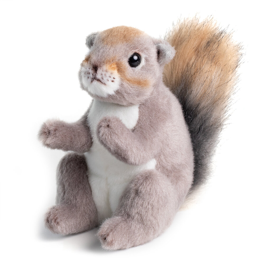 Мягкая плюшевая игрушка Белка 16 см с пушистым хвостом (Mi293)