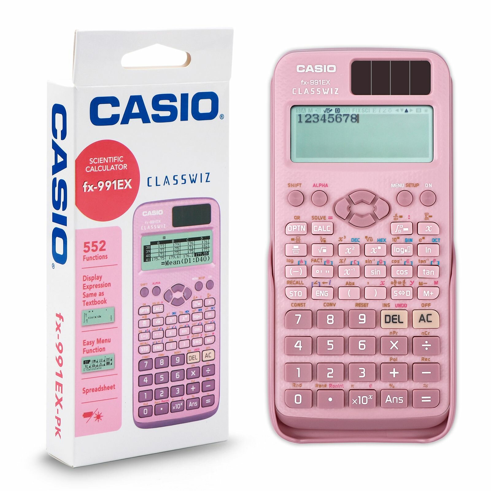 Калькулятор для научного калькулятора fx-991EX с 552 функциями для студентов старших классов и университетов, Офисная монетная батарея