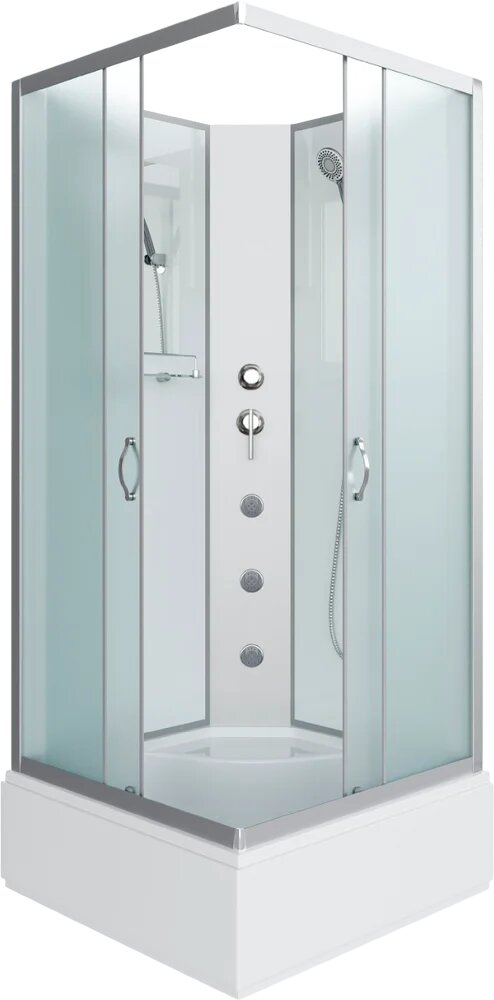 Душевая кабина Niagara Classic NG-1108-14BKG 90х90 см, без крыши, с гидромассажем