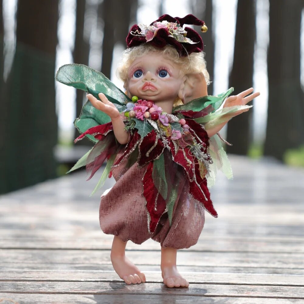Cloveray 16-дюймовая реалистичная виниловая кукла с крыльями, кукла-эльф, высококачественная игрушечная одежда ручной работы, подарок на день рождения для ребенка