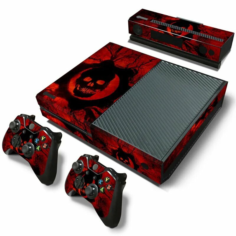 Цветная наклейка в виде черепа для X box, one Наклейка на консоль и 2 контроллера для X BOX ONE, защитная виниловая наклейка, TN-XboxOne-0553