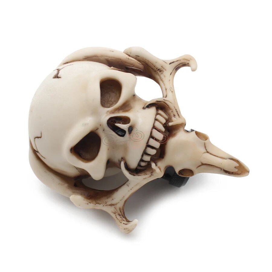 Ручка переключения передач автомобильная, с полимерным покрытием, с черепом белый