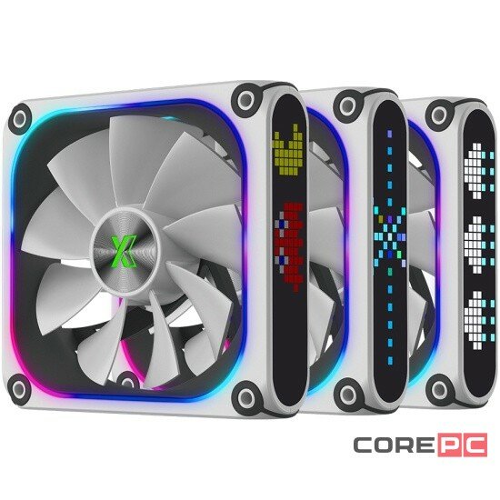Комплект вентиляторов для корпуса XASTRA FZ120W ARGB White (FZ120-3WA-CXX-GL)
