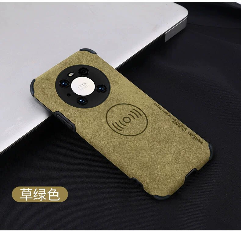 Автомобильный магнитный чехол для Huawei Mate 40 Pro с металлической рамкой, противоударный и противоскользящий,