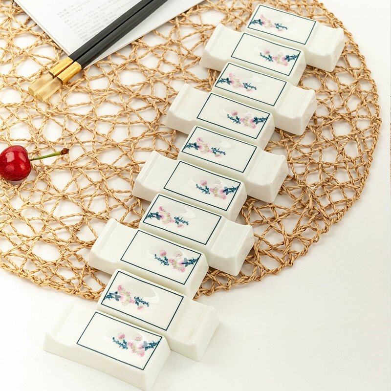 Подставка для палочек для еды из костяного фарфора Jinlan Jade Tangshan в форме рога, изысканная подставка для палочек