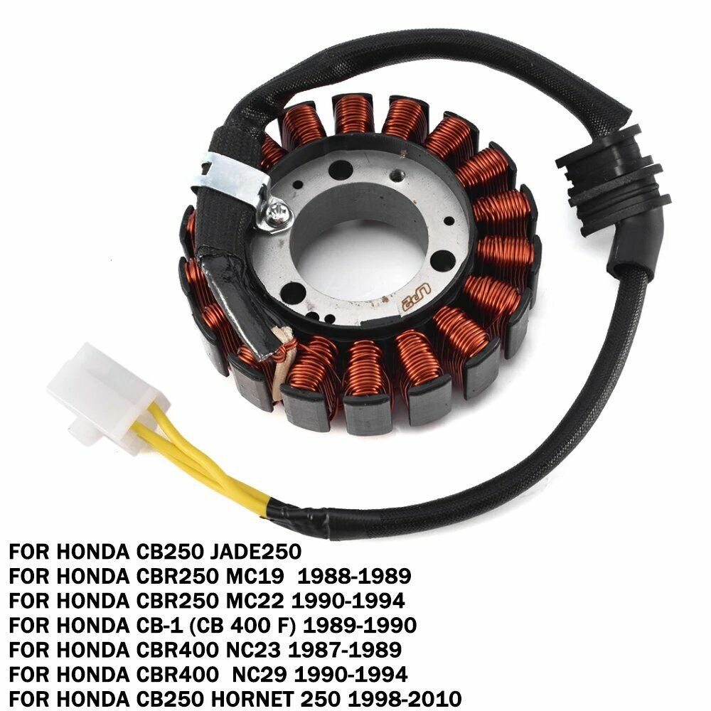 Катушка статора магнето генератора мотоцикла для Honda CB-1 CB400F CB 400F 400 F CBR 400 CBR400 NC23 NC29, зарядка генератора двигателя
