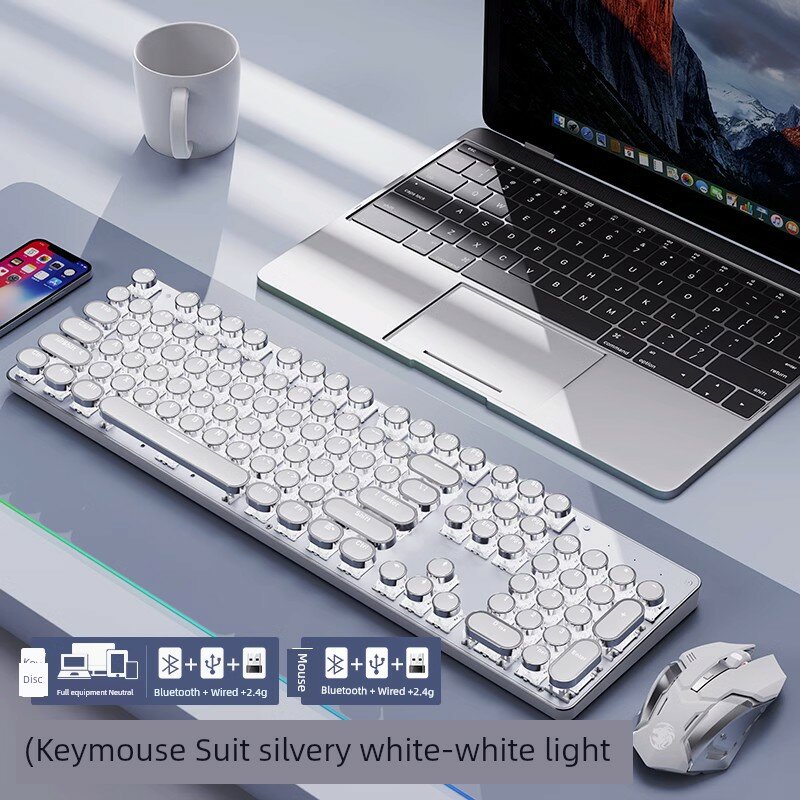 Механическая клавиатура Forerunner V30, комплект проводных мыши и беспроводной Bluetooth-клавиатуры, высокая эстетика,