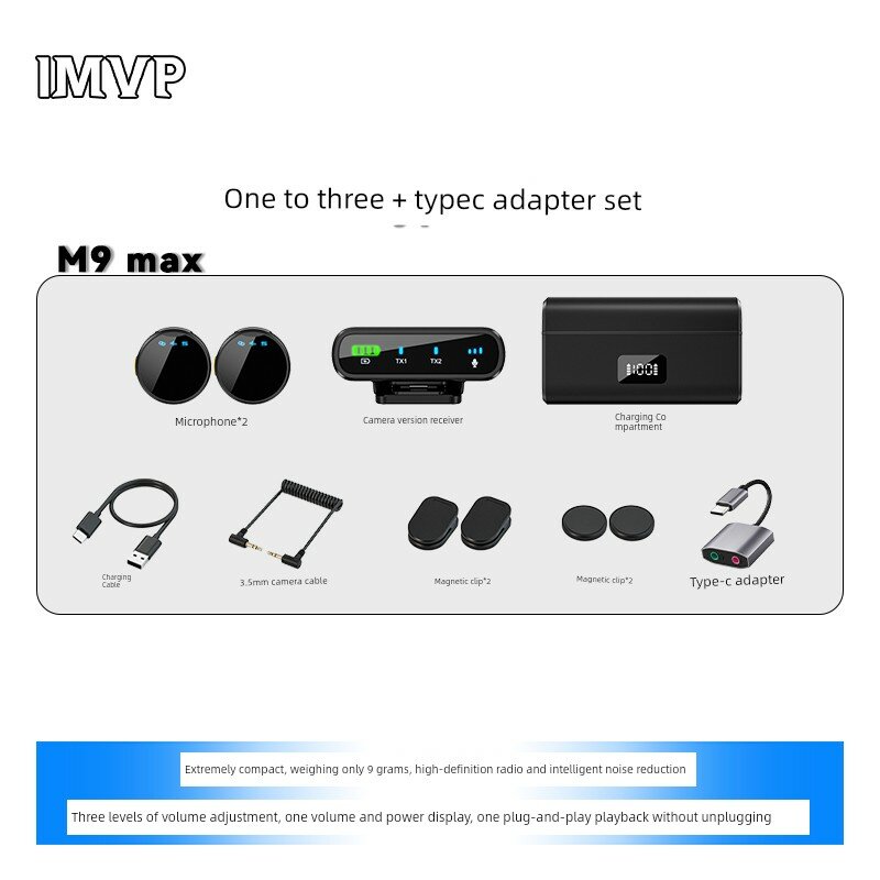 Набор 2 микрофона с Type-C переходником для Apple Mac Mini беспроводного микрофона-брелока