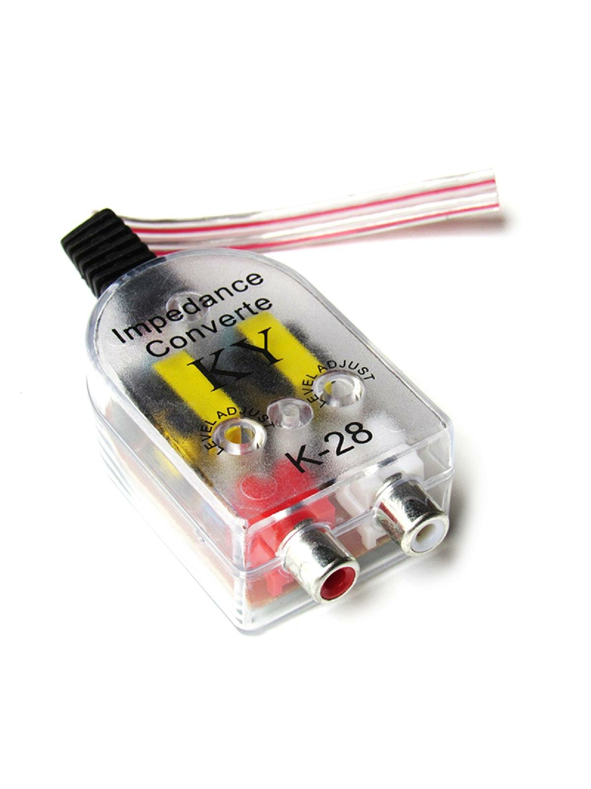 12 В Стерео преобразователь импеданса High-Low Линейный автомобильный стереофонический фильтр, 2 канала